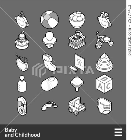 Isometric outline icons set - Stock Illustration [25377412] - PIXTA