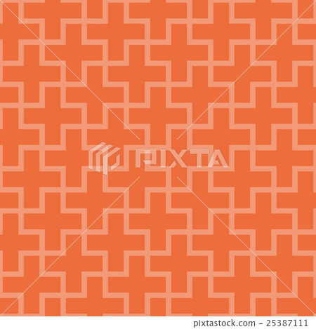 Traditional Japanese Pattern Tanagi Orange - Stock Illustration ...