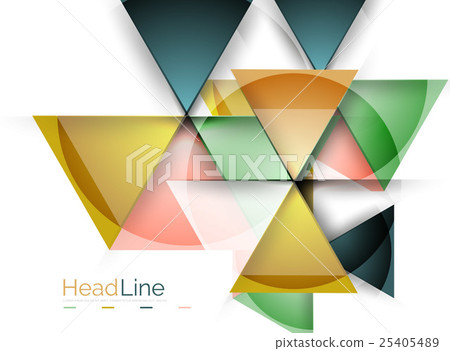 Glossy glass modern triangle layout - Stock Illustration [25405489] - PIXTA