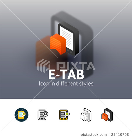 E-Tab icon in different style - Stock Illustration [25410708] - PIXTA