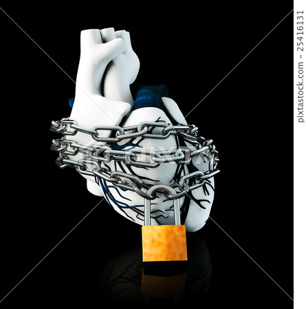 Illustraton Anatomy of Lock Human Heart - Isolated - Stock Illustration ...