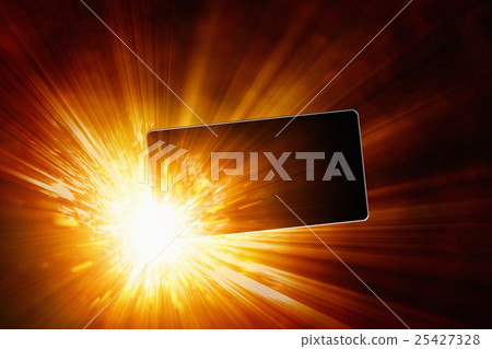 Exploding mobile phone, overheating battery cells - Stock Illustration ...