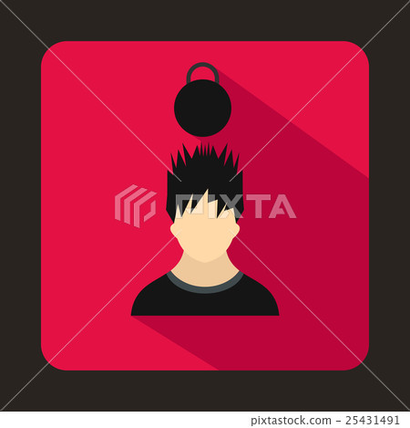 Man with the weight over head icon - Stock Illustration [25431491] - PIXTA