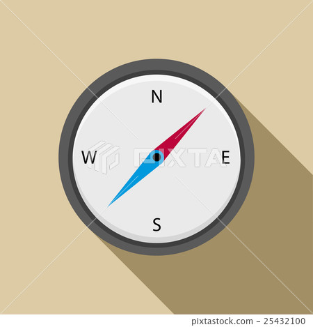 Compass icon in flat style - Stock Illustration [25432100] - PIXTA