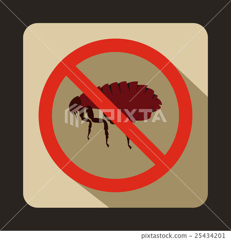 No flea sign icon, flat style - Stock Illustration [25434201] - PIXTA