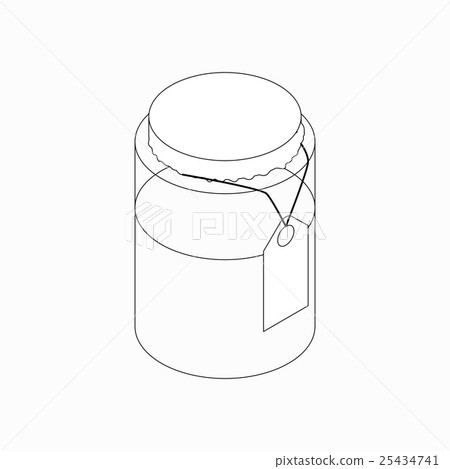 Jar with tag icon, isometric 3d style - Stock Illustration [25434741 ...