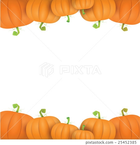 autumn vector pumpkins border design template - Stock Illustration ...