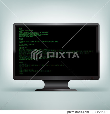 pc monitor code-插圖素材 [25454512] - PIXTA圖庫
