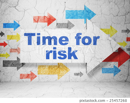 Time concept: arrow with Time For Risk on grunge - Stock Illustration ...