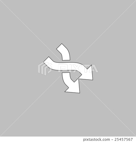 intersection arrow computer symbol - Stock Illustration [25457567] - PIXTA