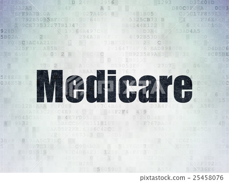 Health concept: Medicare on Digital Data Paper - Stock Illustration ...