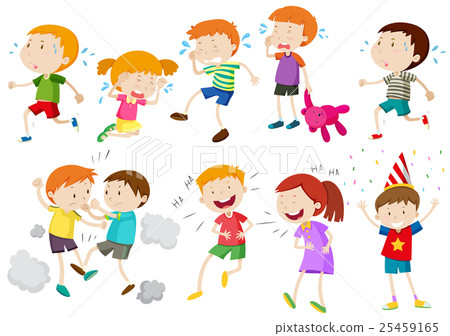 Group Of Children Crying
