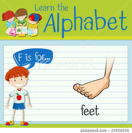Flashcard letter F is for feet - Stock Illustration [25459220] - PIXTA