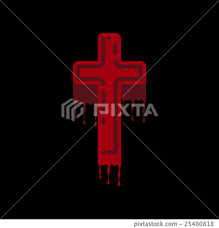 flat icon on background of cross the blood - Stock Illustration ...