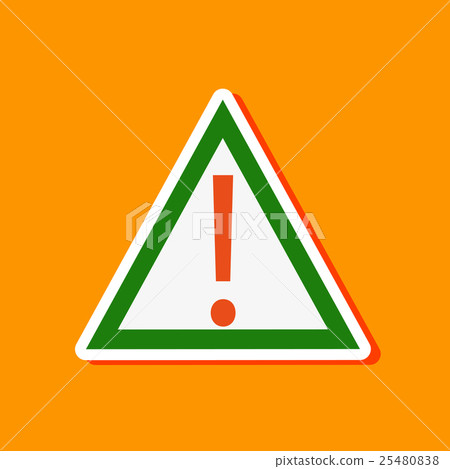 paper sticker on stylish background attention sign - Stock Illustration ...