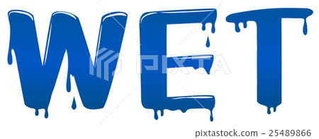 Font design with word wet - Stock Illustration [25489866] - PIXTA
