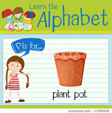 Flashcard letter P is for plant pot-插圖素材 [25489898] - PIXTA圖庫
