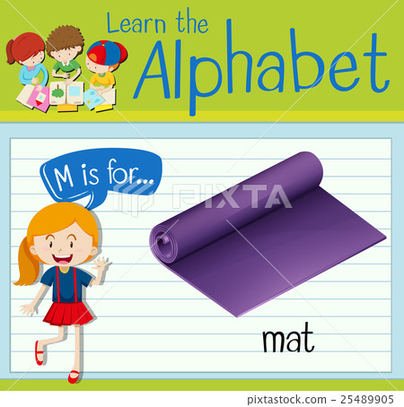 Flashcard letter M is for mat - Stock Illustration [25489905] - PIXTA