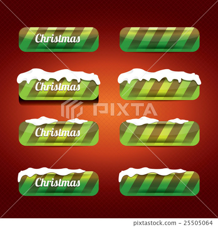 Christmas web buttons set. winter web buttons - Stock Illustration ...