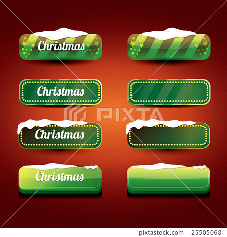 Christmas web buttons set. winter web buttons - Stock Illustration ...