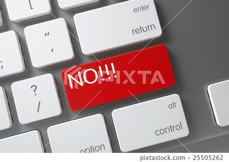 No - Red Button. 3D. - Stock Illustration [25505262] - PIXTA