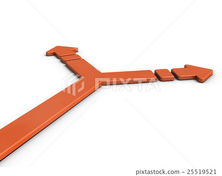 Abstract 3DCG illustration showing a crossroads - Stock Illustration ...