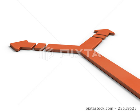 Abstract 3DCG illustration showing a crossroads - Stock Illustration ...