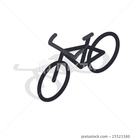 Black bike icon, isometric 3d style - Stock Illustration [25521380] - PIXTA