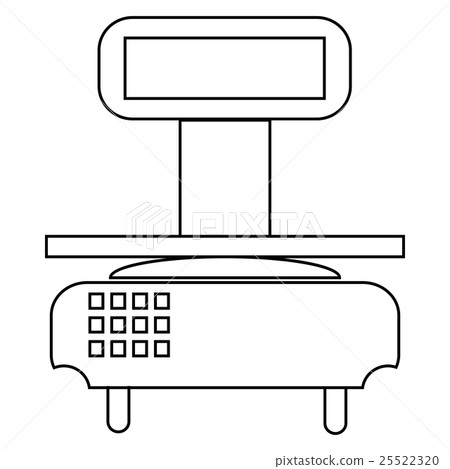 Electronic scale icon, outline style - Stock Illustration [25522320 ...