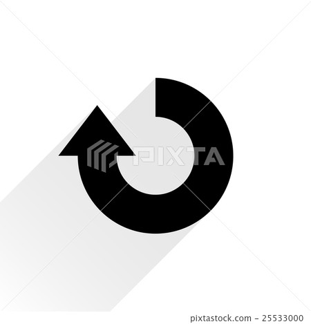 Black arrow icon rotation on white background - Stock Illustration ...