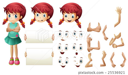 Different hand gestures and facial expressions - Stock Illustration ...