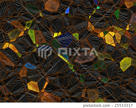 Abstract dark stained-glass - digitally generated - Stock Illustration ...