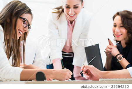 Team working together in office at planning - Stock Photo [25564250 ...
