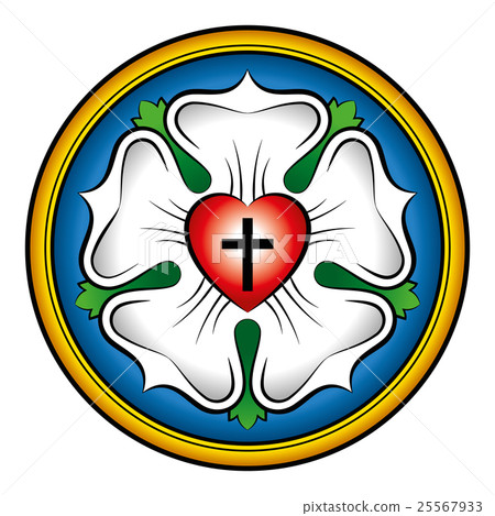 Luther rose colored calligraphic illustration - Stock Illustration ...