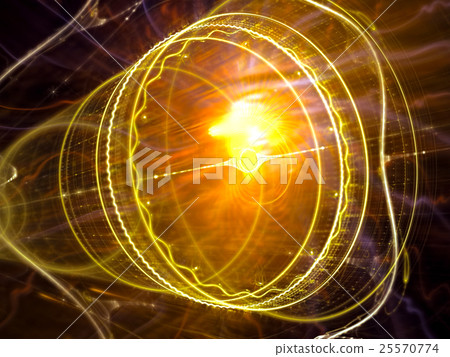 Abstract golden telescope - digitally generated - Stock Illustration ...