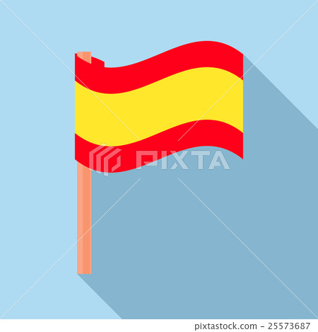 Flag of Spain icon, flat style - Stock Illustration [25573687] - PIXTA
