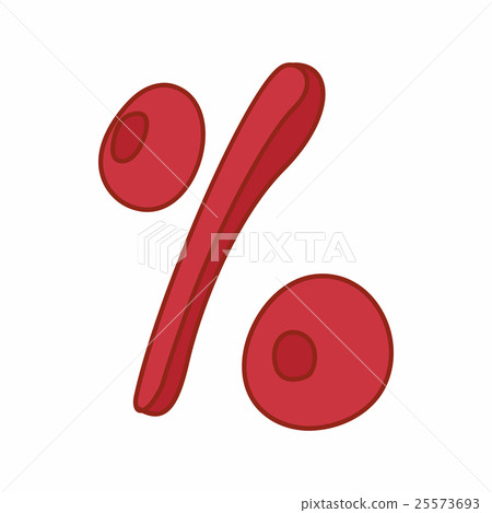 Percentage icon, cartoon style - Stock Illustration [25573693] - PIXTA
