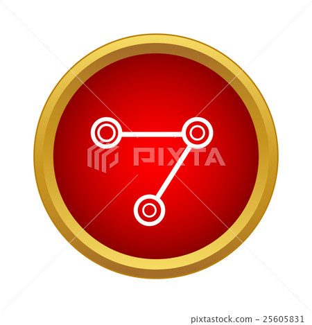 Three connection points icon in simple style - Stock Illustration ...