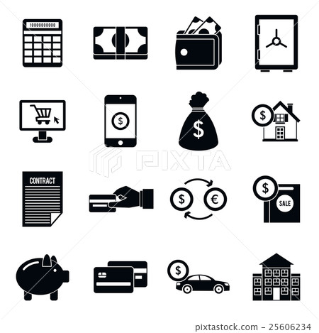 Credit icons set, simple style - Stock Illustration [25606234] - PIXTA