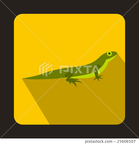 Little lizard icon, flat style - Stock Illustration [25606507] - PIXTA