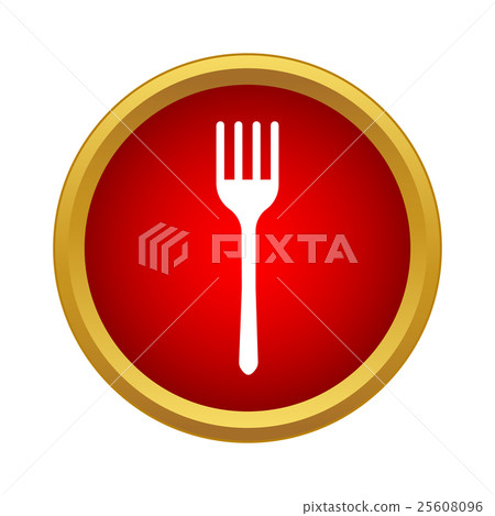 Fork icon in simple style - Stock Illustration [25608096] - PIXTA
