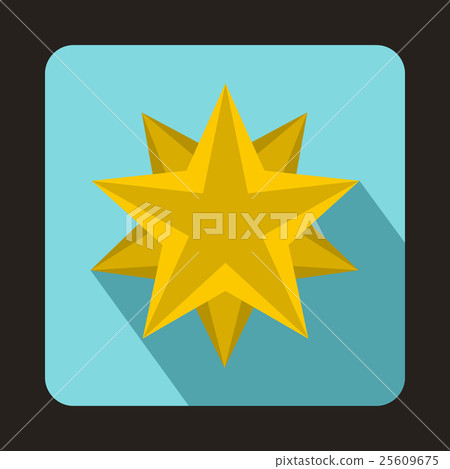 Ten pointed star icon, flat style-插圖素材 [25609675] - PIXTA圖庫