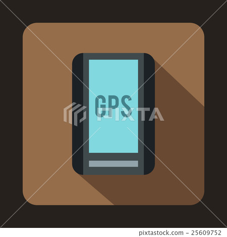 Global Positioning System icon, flat style - Stock Illustration ...