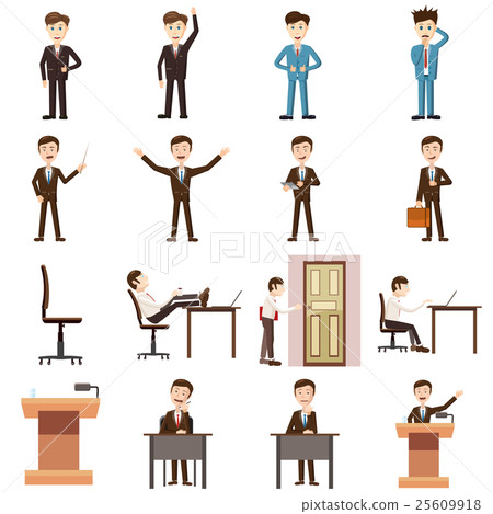 Business icons set, cartoon style - Stock Illustration [25609918] - PIXTA
