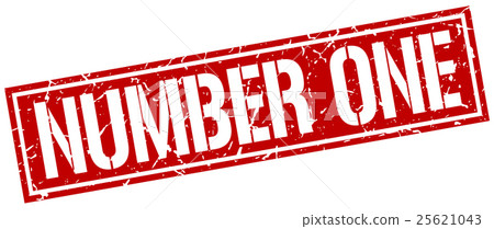 number one square grunge stamp - Stock Illustration [25621043] - PIXTA