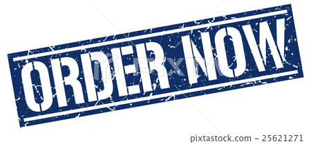 order now square grunge stamp - Stock Illustration [25621271] - PIXTA