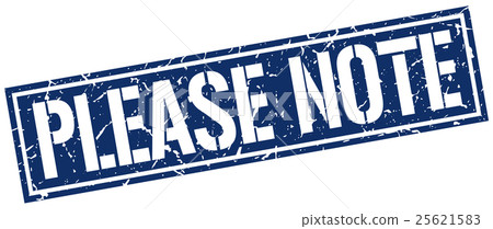 please note square grunge stamp - Stock Illustration [25621583] - PIXTA