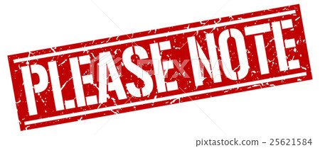 please note square grunge stamp - Stock Illustration [25621584] - PIXTA
