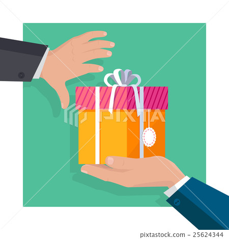 Giving Gifts Vector Concept in Flat Design - Stock Illustration ...