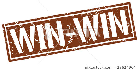 win-win square grunge stamp - Stock Illustration [25624964] - PIXTA
